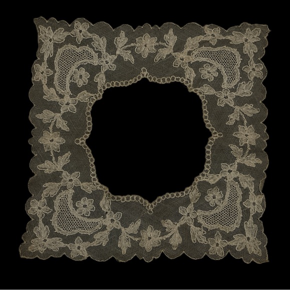 Vintage | Art | Vintage Lace Square Frame Ecru | Poshmark